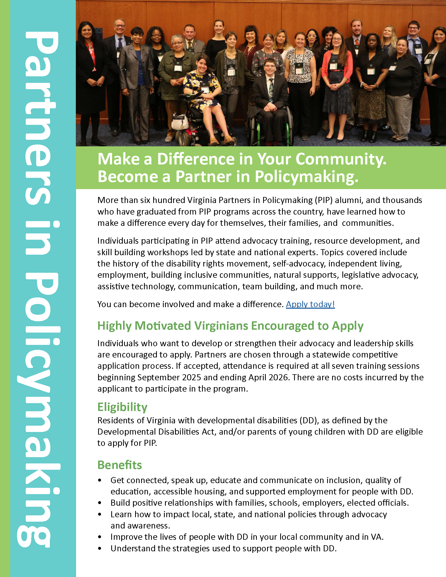 Applications are Open for Partners in Policymaking & Youth Leadership ...